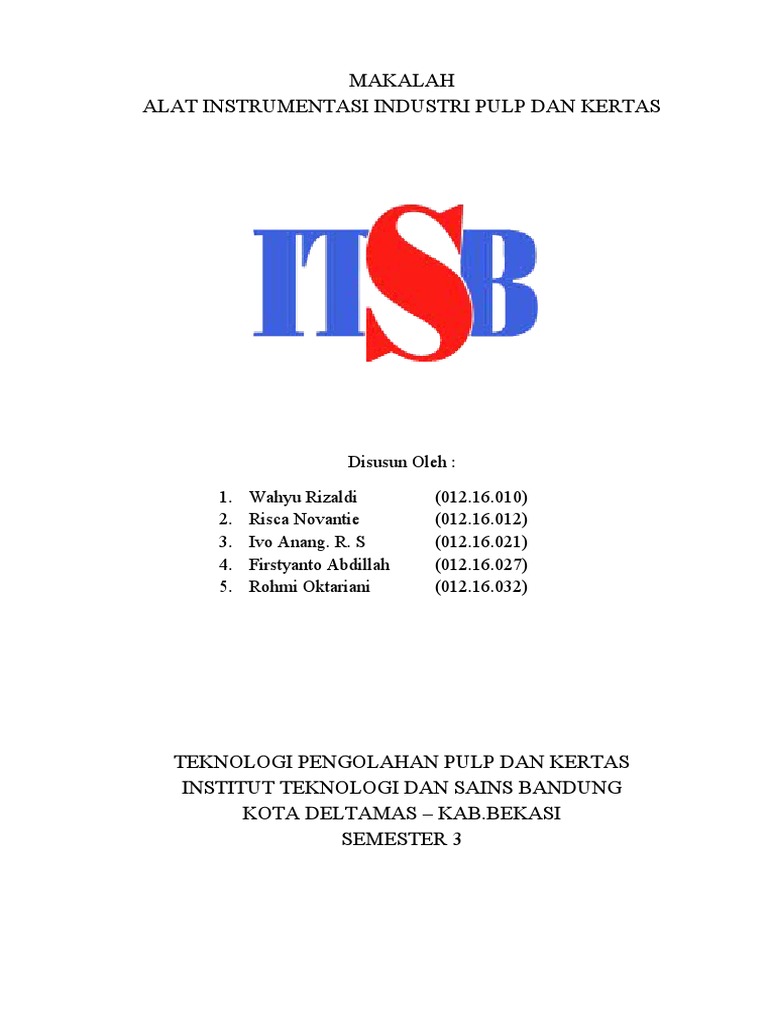 INSTRUMENTASI ALAT UKUR INDUSTRI PULP DAN KERTAS | PDF