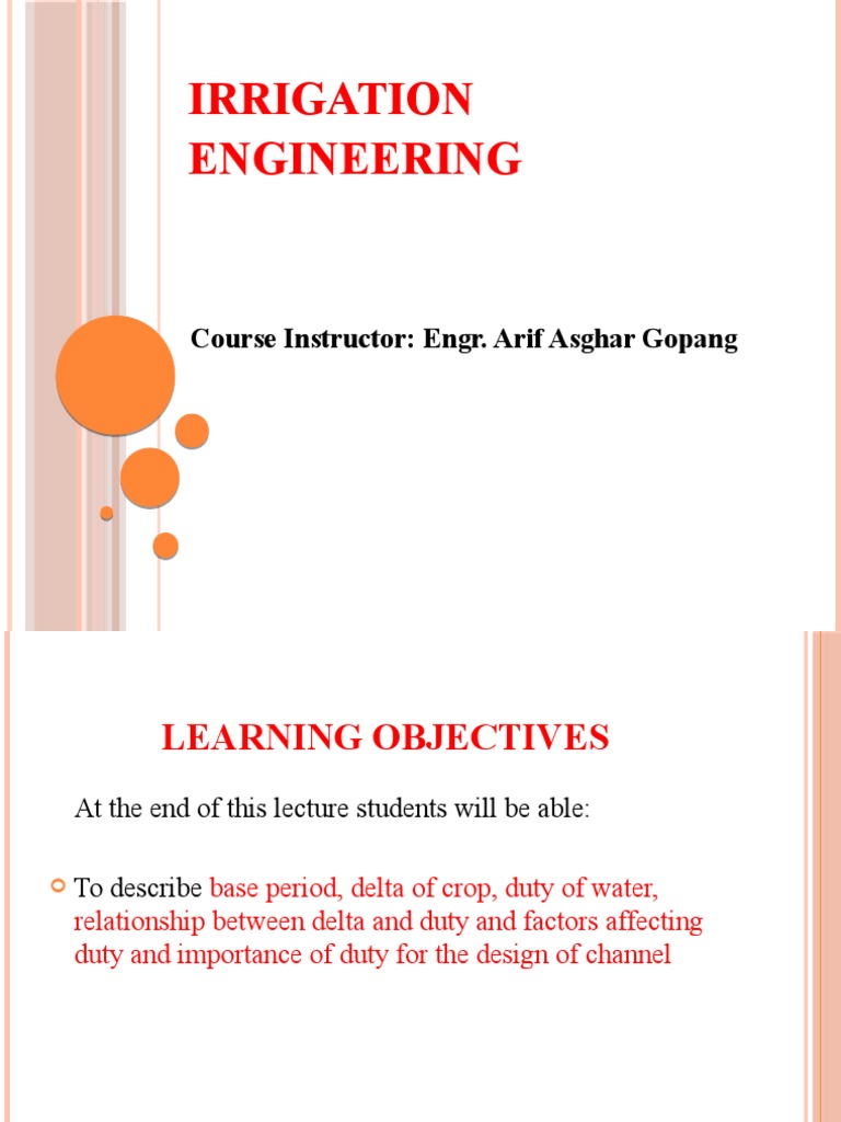 Understanding Water Requirements and Irrigation Design: A Comprehensive ...