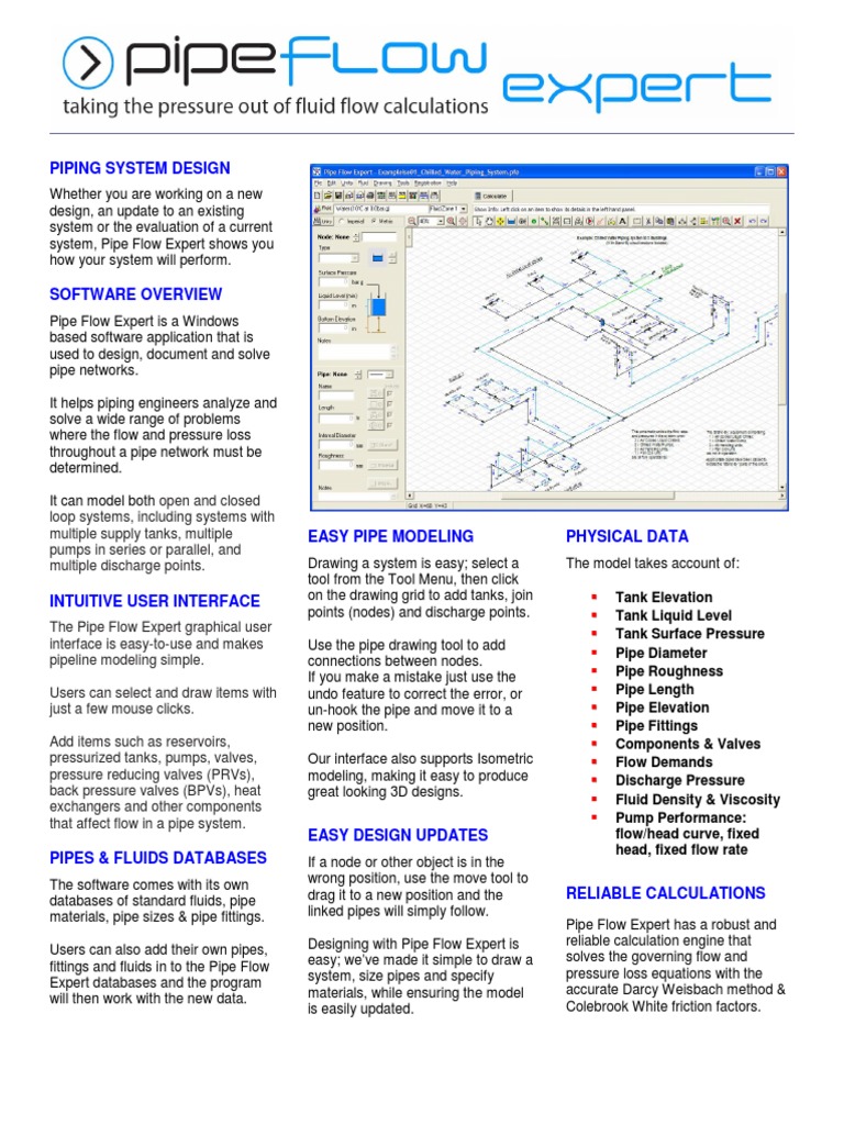 Pipe Flow Expert: Piping Design Software | PDF | Computers