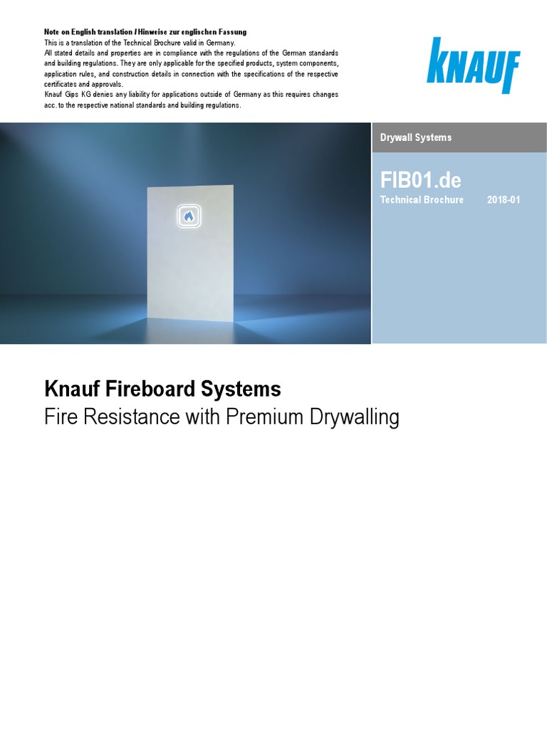 Fireboard Systeme Fib01 de 0118 0 Eng Screen | PDF | Wall | Drywall