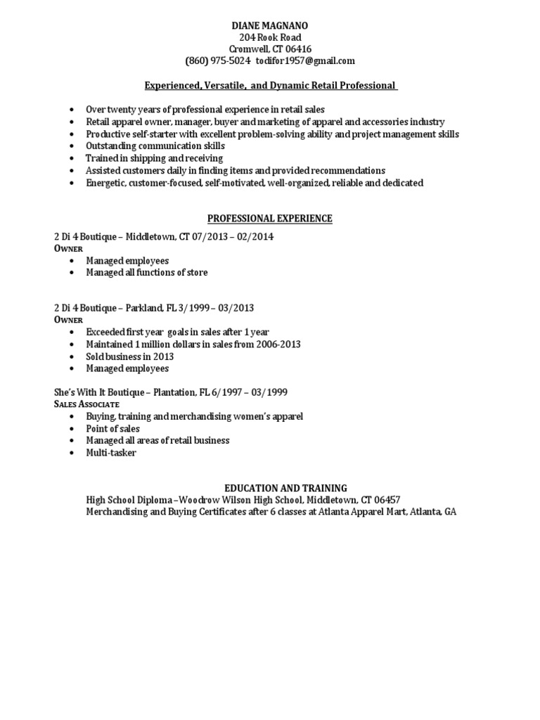 Retail Professional Expertise | PDF | Business
