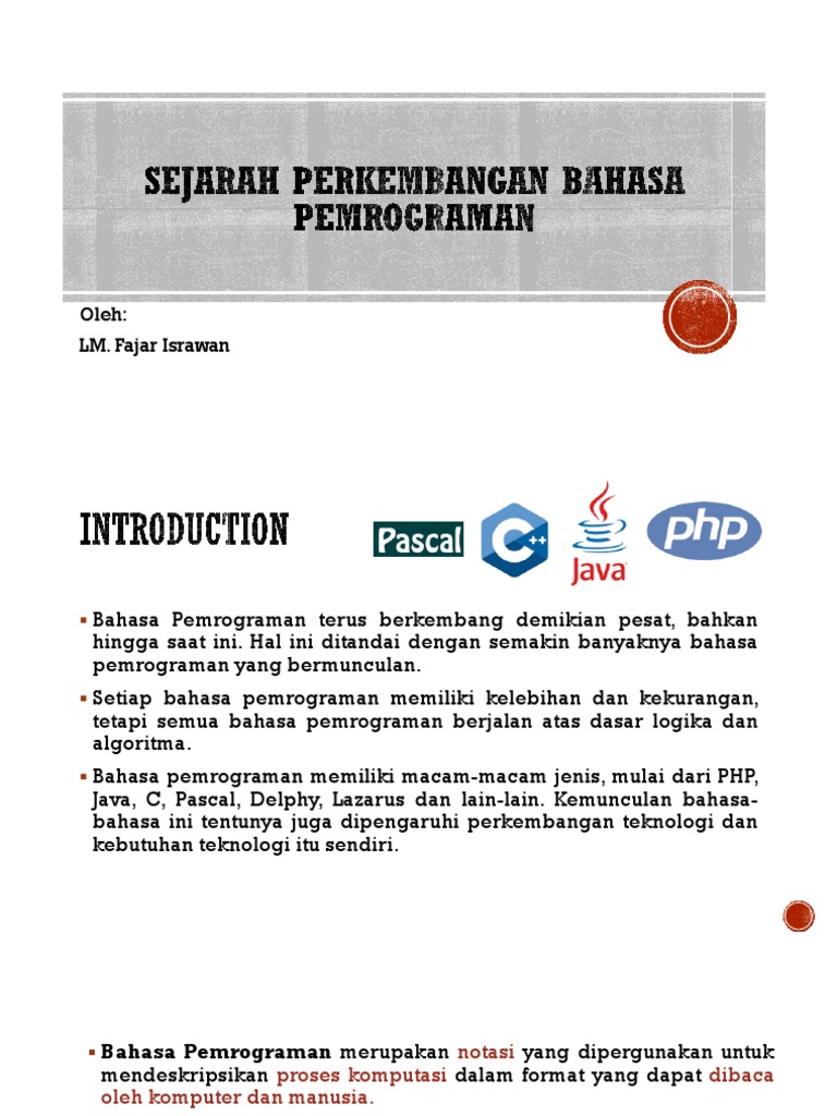 Pertemuan III - Sejarah Perkembangan Pemrograman PDF | PDF | Komputer