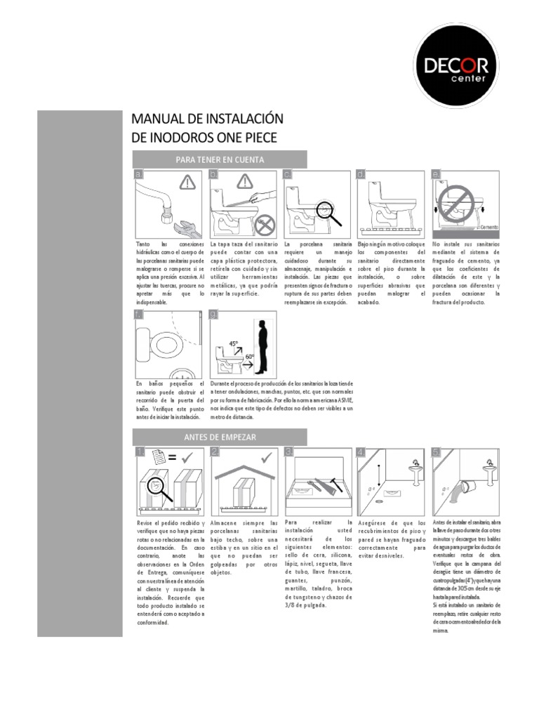 Instalación de inodoros paso a paso | PDF | Tap (Válvula) | Colector de ...