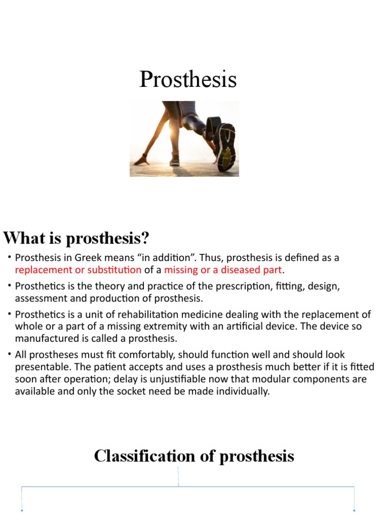 Prosthesis Guide | PDF | Prosthesis | Limbs (Anatomy)