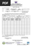 Sample Service Record DepEd | PDF