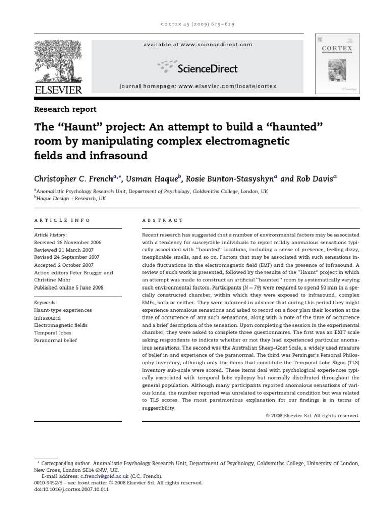 The Haunt'' Project: An Attempt To Build A Haunted'' Room by ...