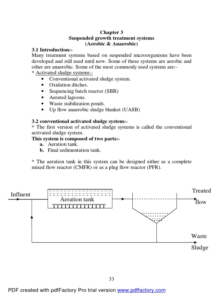 Design of a Completely Mixed Activated Sludge System for Organic Matter ...