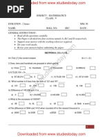 Class 5 Mathematics Worksheet - Decimals | PDF | Fraction (Mathematics ...