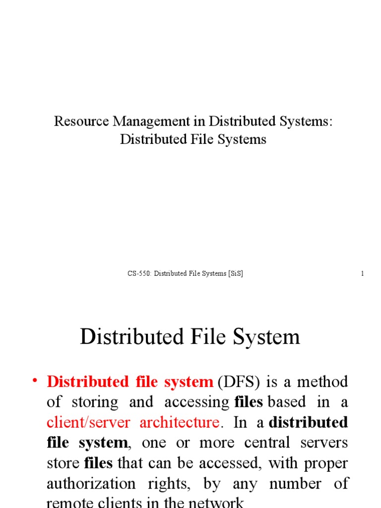 Distributed File System | PDF | File System | Cache (Computing)