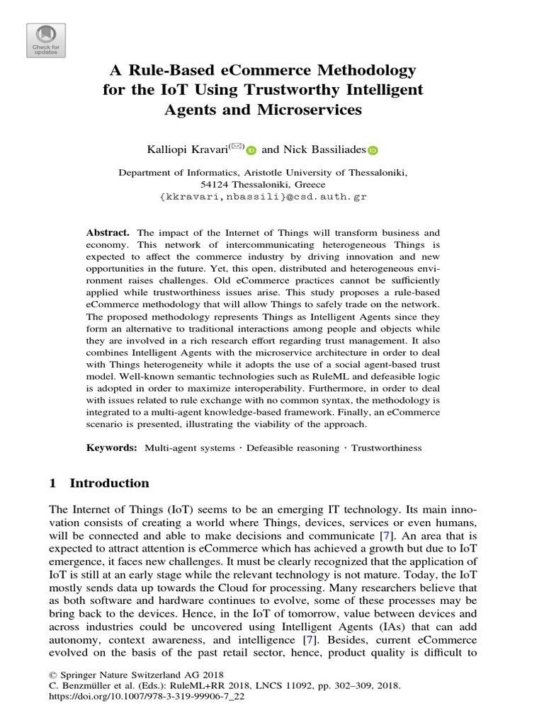 A Rule-Based Ecommerce Methodology For The Iot Using Trustworthy ...