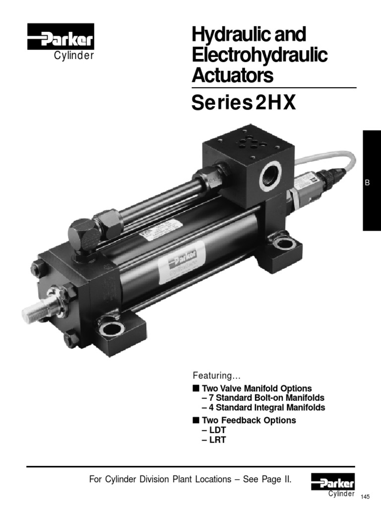 Parker Hydraulic-Cylinders Electrohydraulic-Actuators Series-2HX | PDF ...