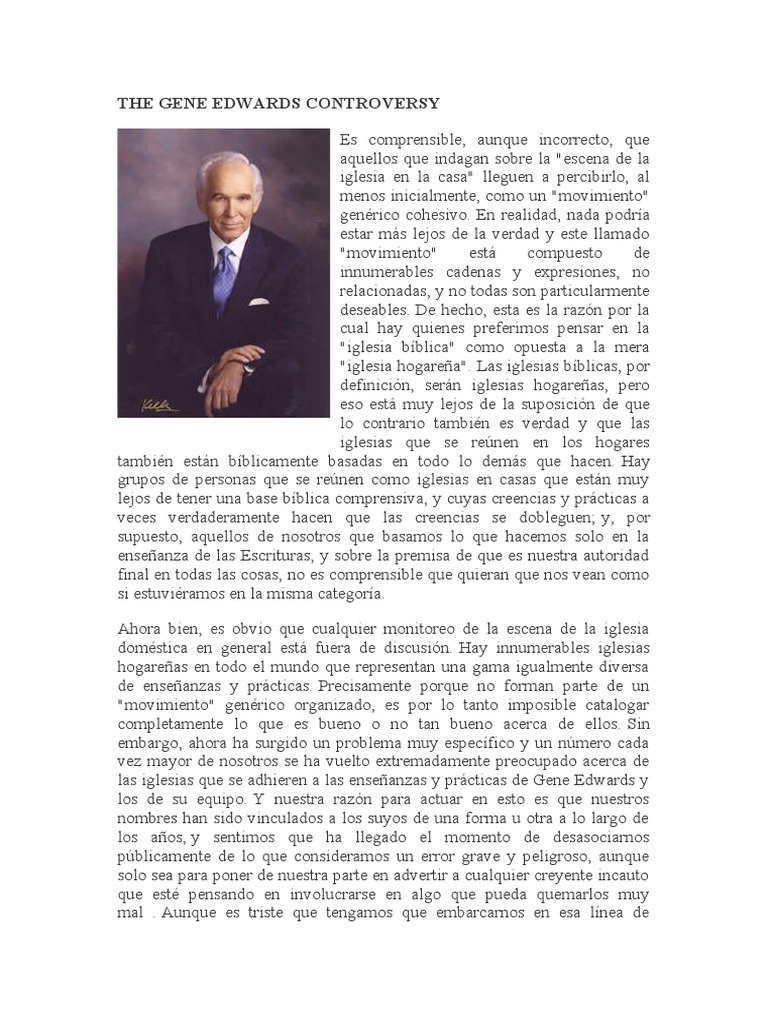 The Gene Edwards Controversy | PDF | Biblia | Pablo el apóstol