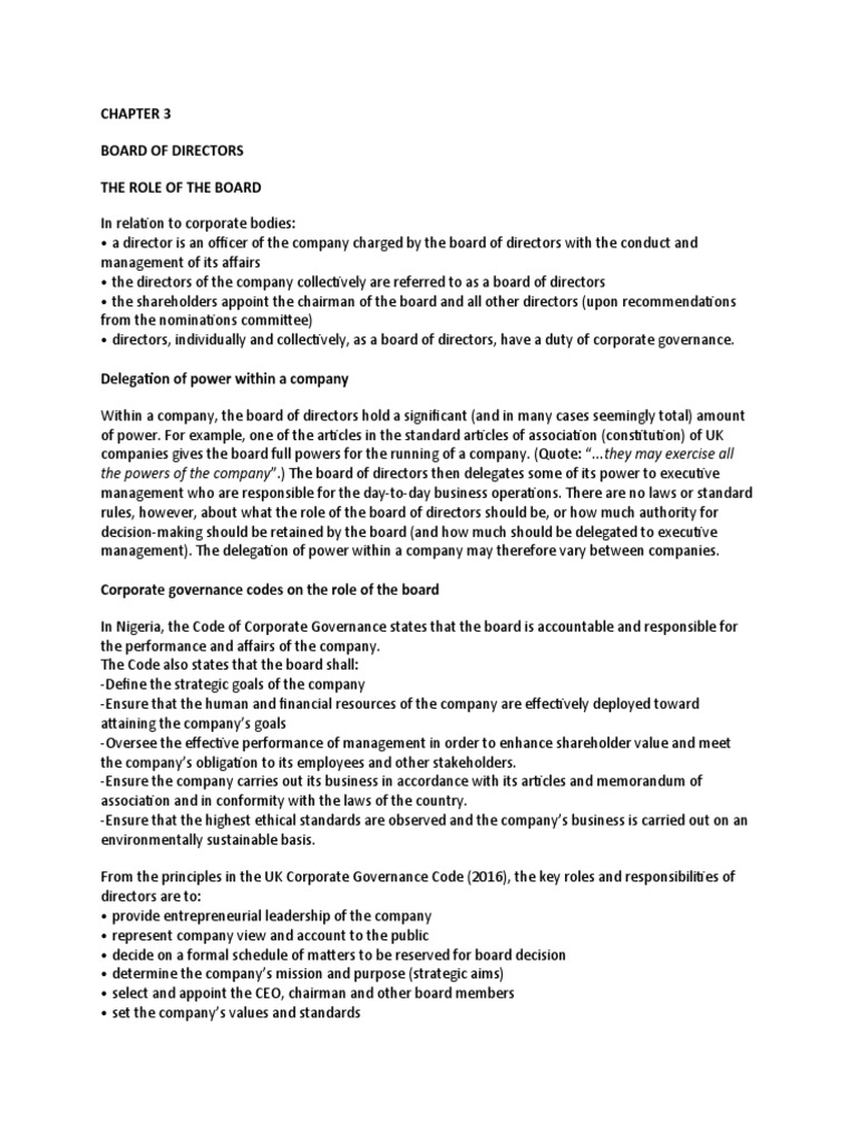 Board of Directors | PDF | Board Of Directors | Corporate Governance