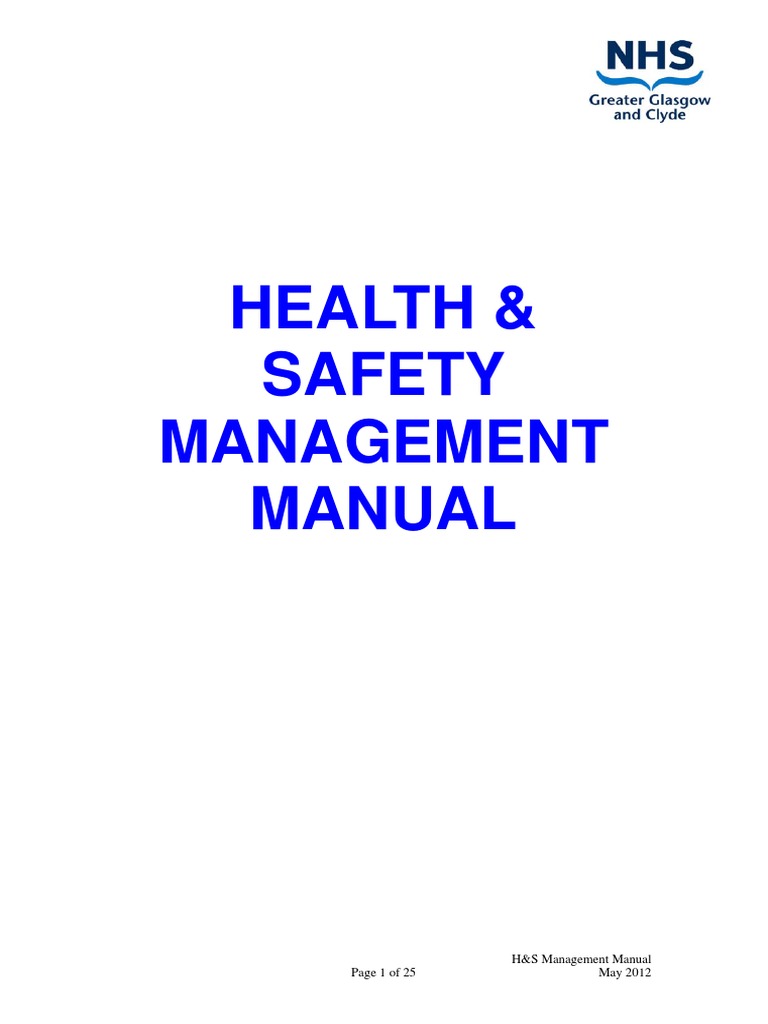 Health & Safety Management Manual | PDF | Occupational Safety And ...