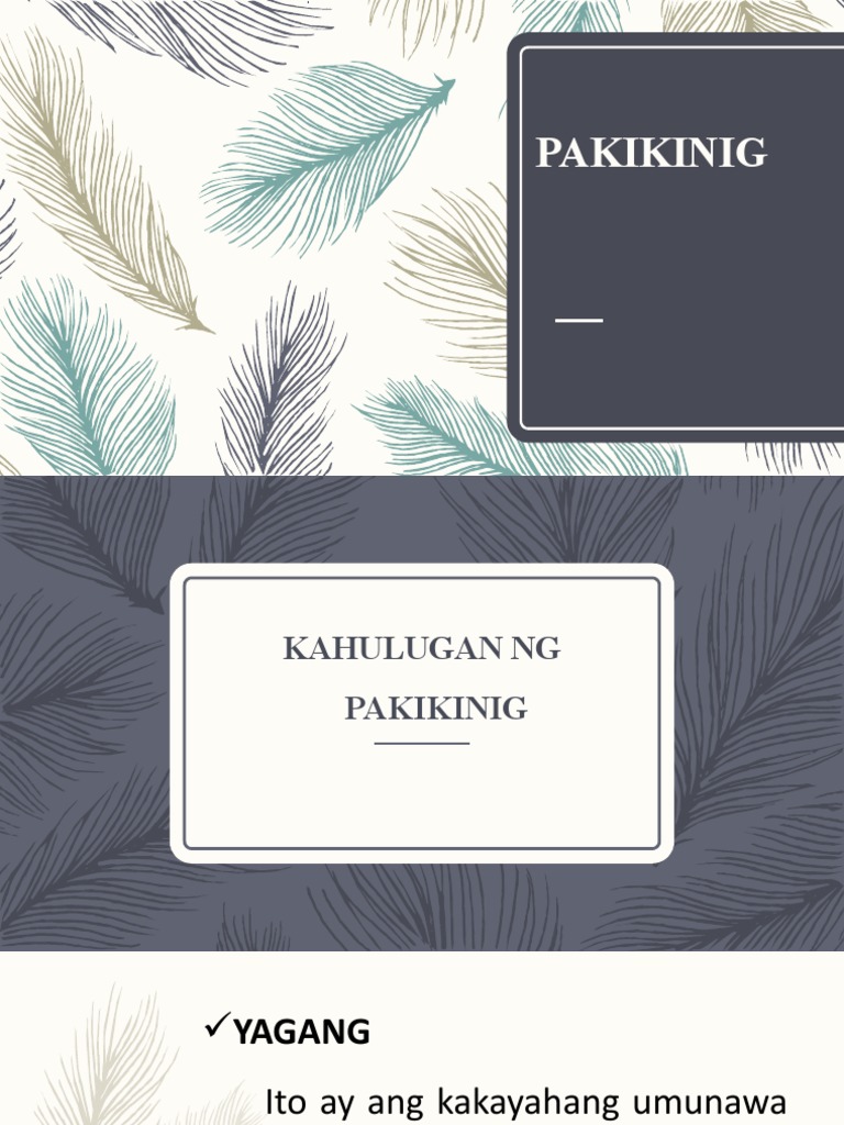 Lesson-1 Pakikinig | PDF