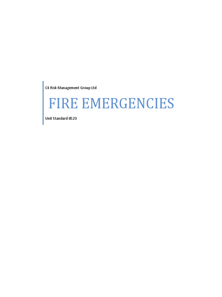C4 Fire Emergencies 6523 | PDF | Fires | Safety