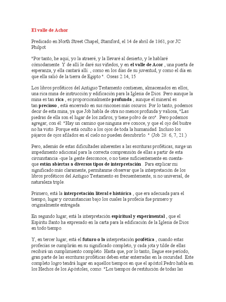 Oseas 2 (14, 15el Valle de Achor 2 | PDF | Pecado | Amor