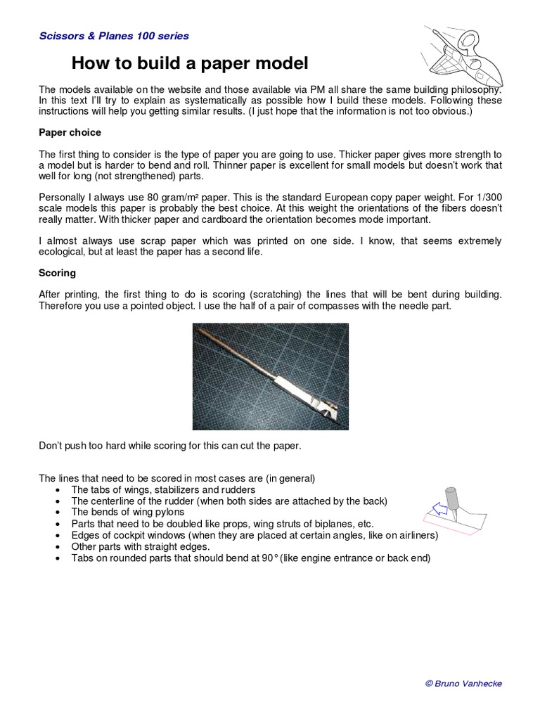 How To Build A Model From Scissors and Planes | PDF | Adhesive | Nature