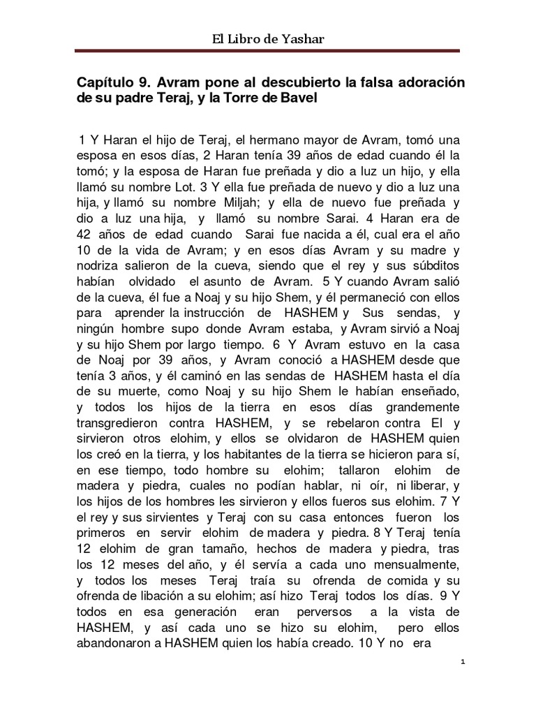 La Torre de Babel en el Libro de Yashar | PDF | Historia | Religión y ...