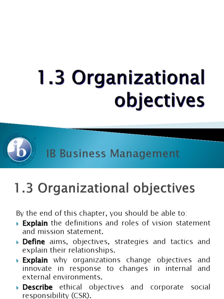 IB Business Management Guide | PDF | Goal | Corporate Social Responsibility