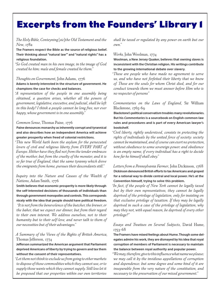 The Founders' Library | Download Free PDF | David Hume | Montesquieu
