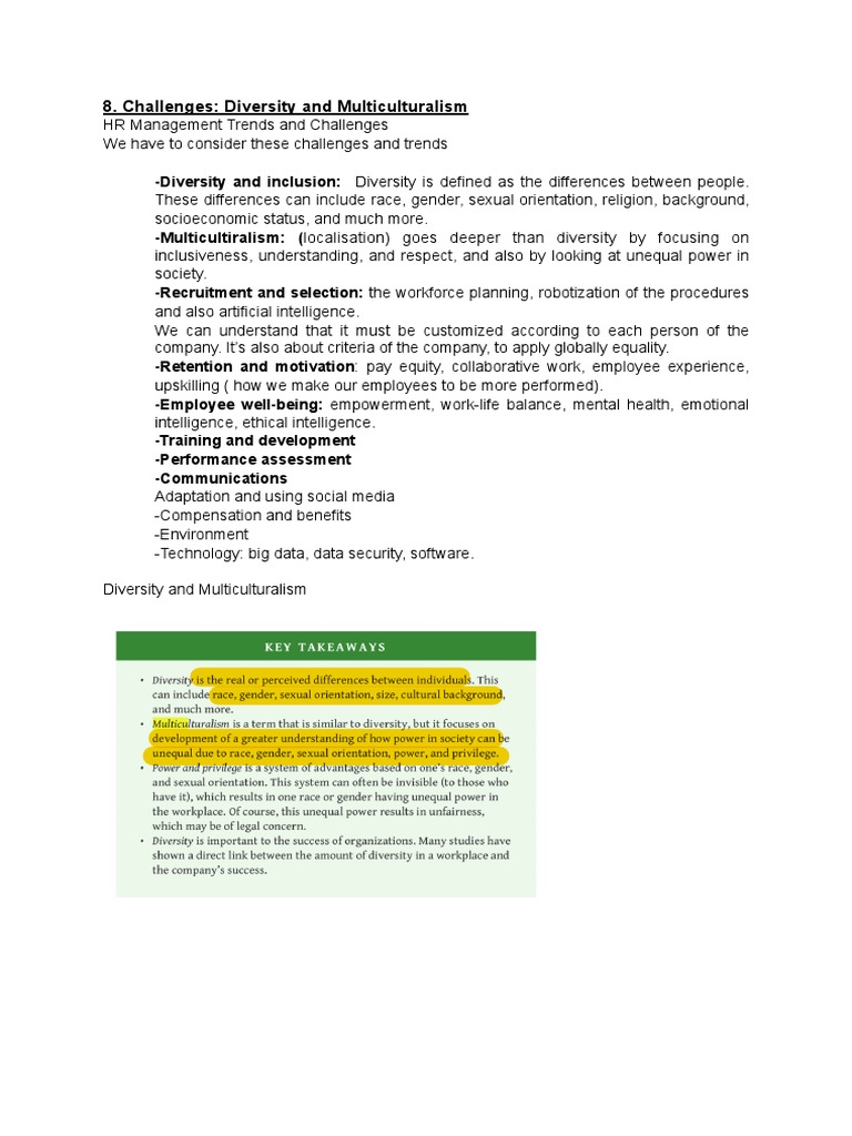 Chapter 8 Human Resources | PDF | Multiculturalism | Social Exclusion