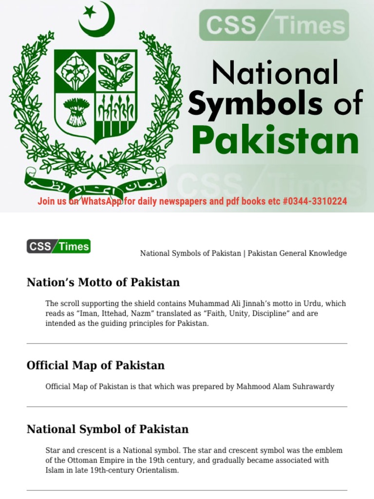 Pakistan's National Symbols Guide | PDF | Pakistan