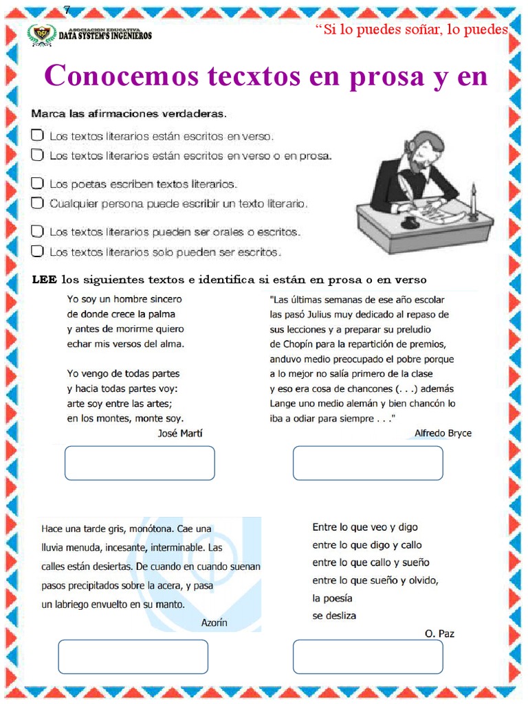 Identificación de Prosa y Verso | PDF