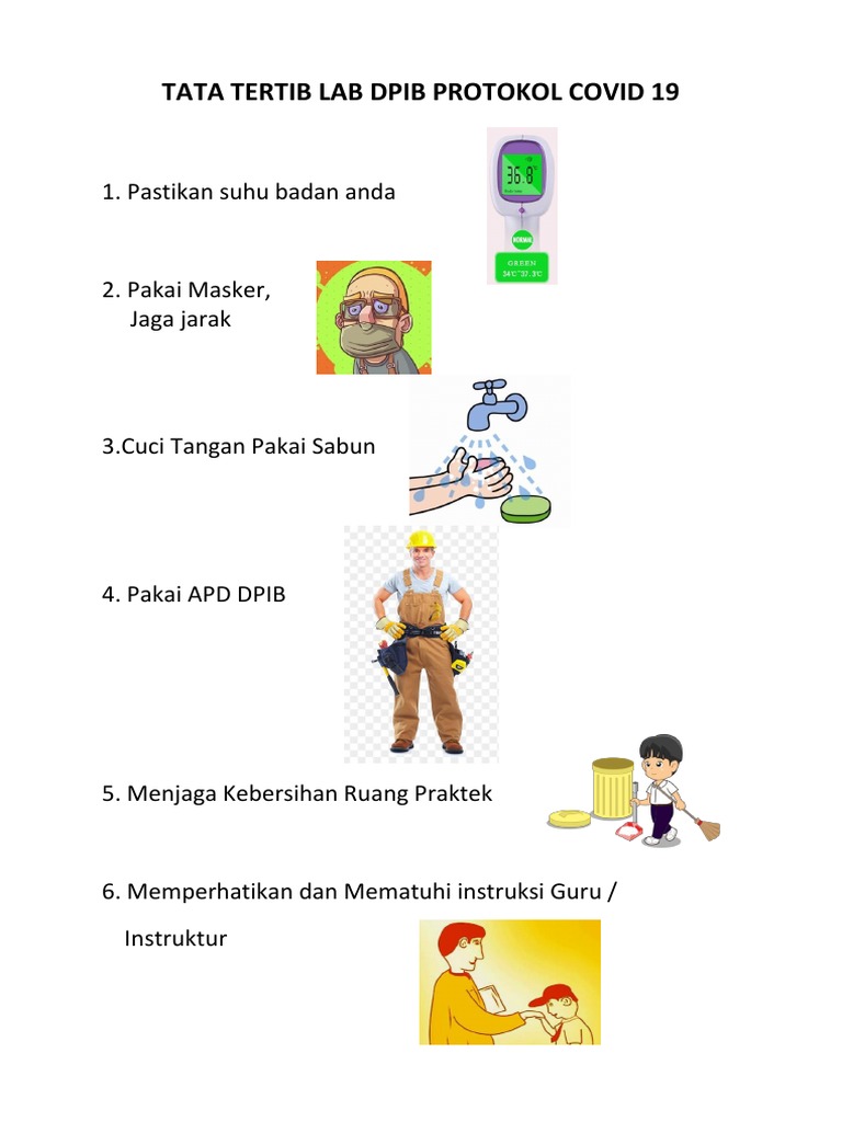 Tata Tertib Lab Dpib Protokol Covid 19 PDF | PDF