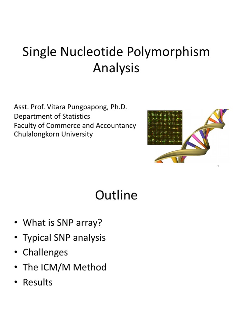 Single Nucleotide Polymorphism Analysis | Download Free PDF | Single ...