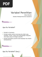 Contoh Varibel-Variabel Dalam Penelitian Psikologi | PDF