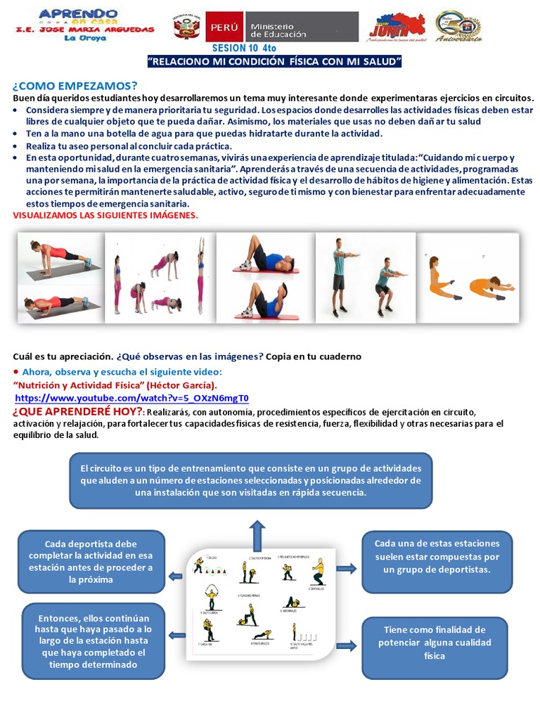 Circuito de Ejercicios para Salud Física | PDF | Salud y bienestar ...