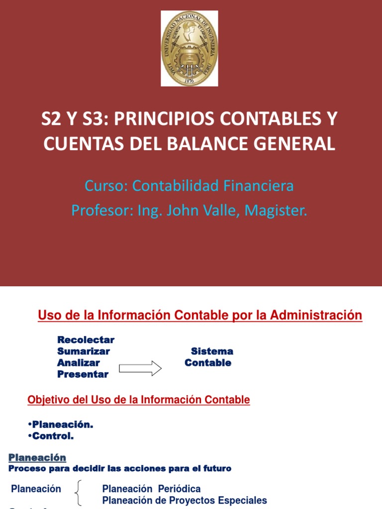 T2. Principios Contables y Cuentas Balance General | PDF | Contabilidad ...