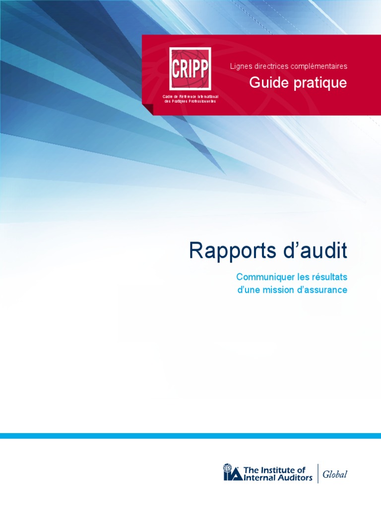 Guide Pratique - Rapport D'audit PDF | PDF | Audit interne | Audit