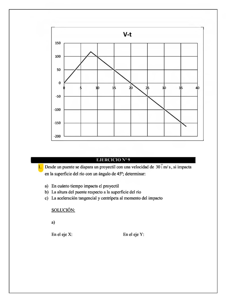 Tema 3. Cinemática II - Ejercicios - VZ | PDF