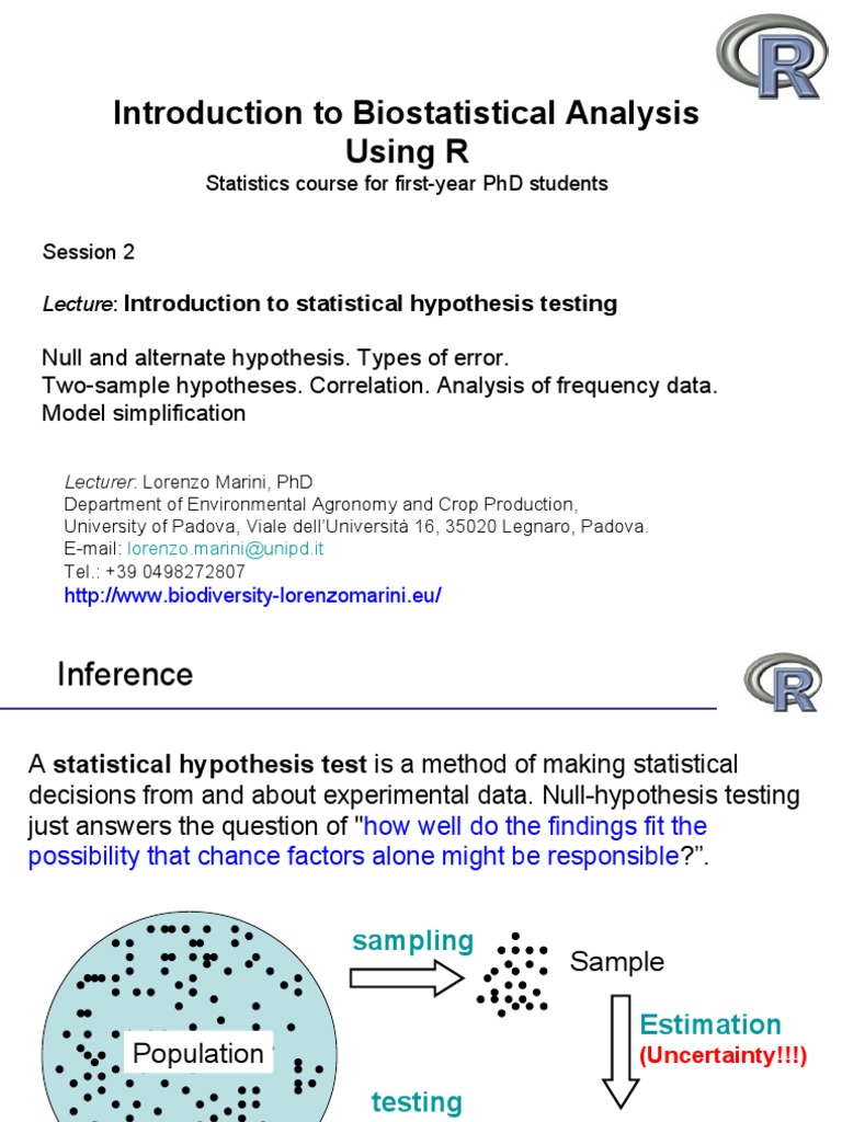 Modelling in R | Download Free PDF | Statistical Hypothesis Testing ...