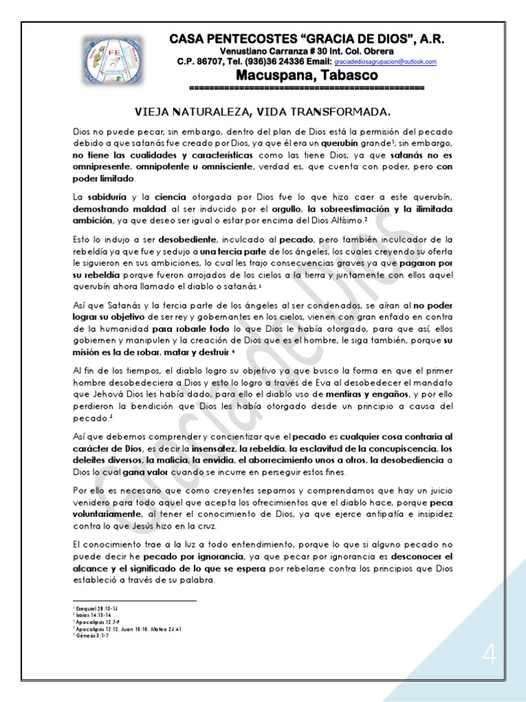 Vieja Naturaleza, Vida Transformada | PDF | Lujuria | Pecado