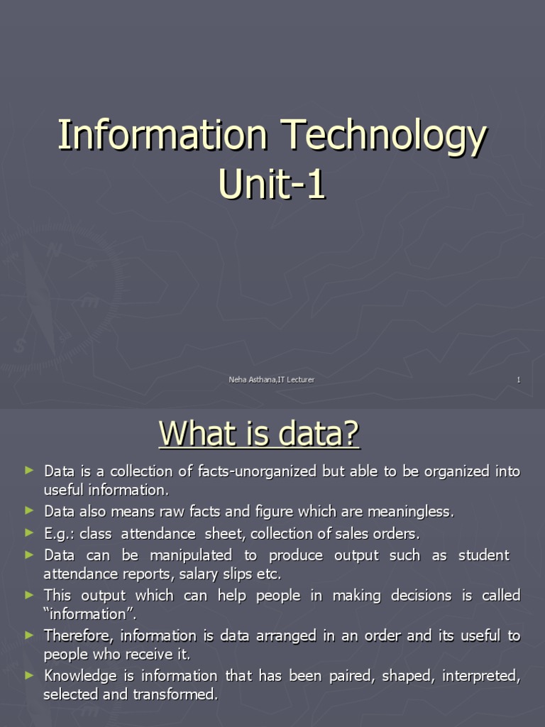 What Is Data in Information Technology | PDF | Data | Information