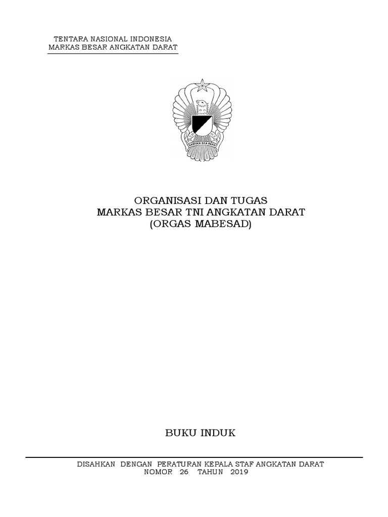 Perkasad No 26 TH 2019 Buku Induk Siap Cetak PDF | PDF