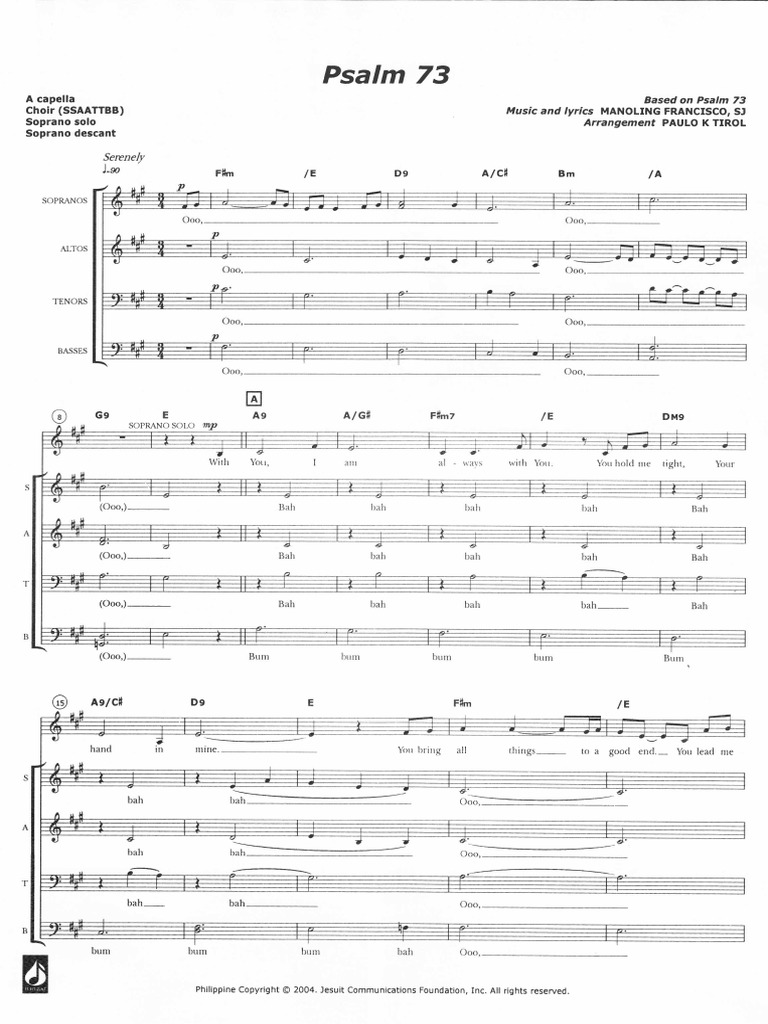 Psalm 73 PDF | PDF | Vocal Music | Choral Music
