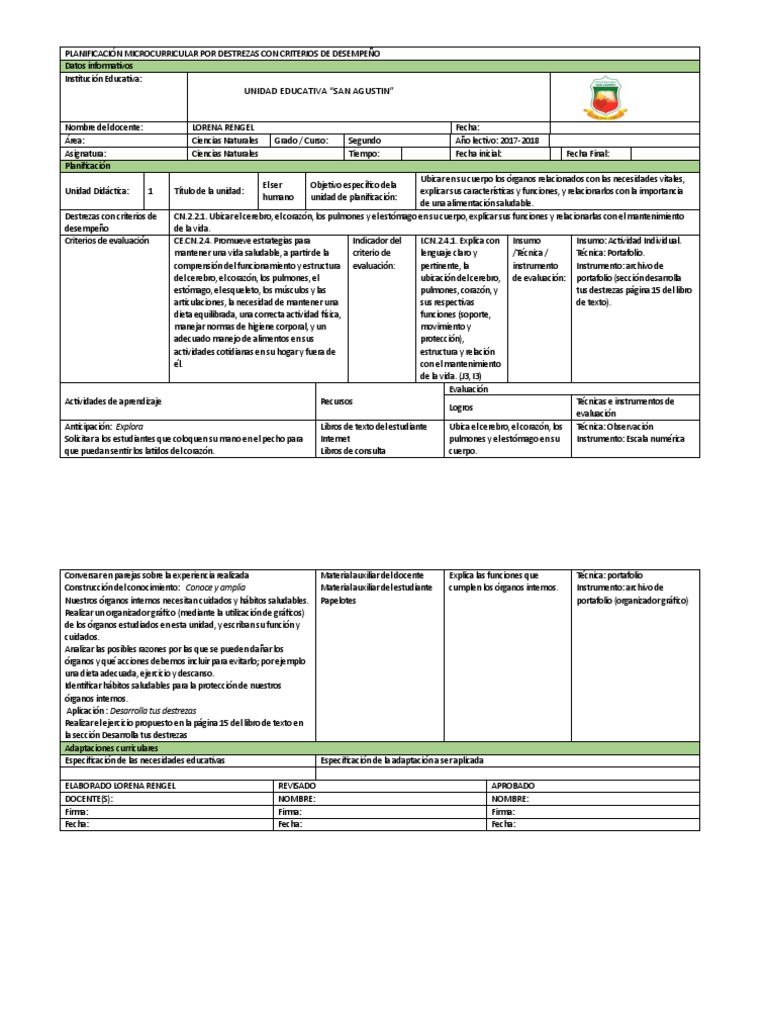 CCNN 2 Ud1 DCD3 | PDF | Evaluación | Vida