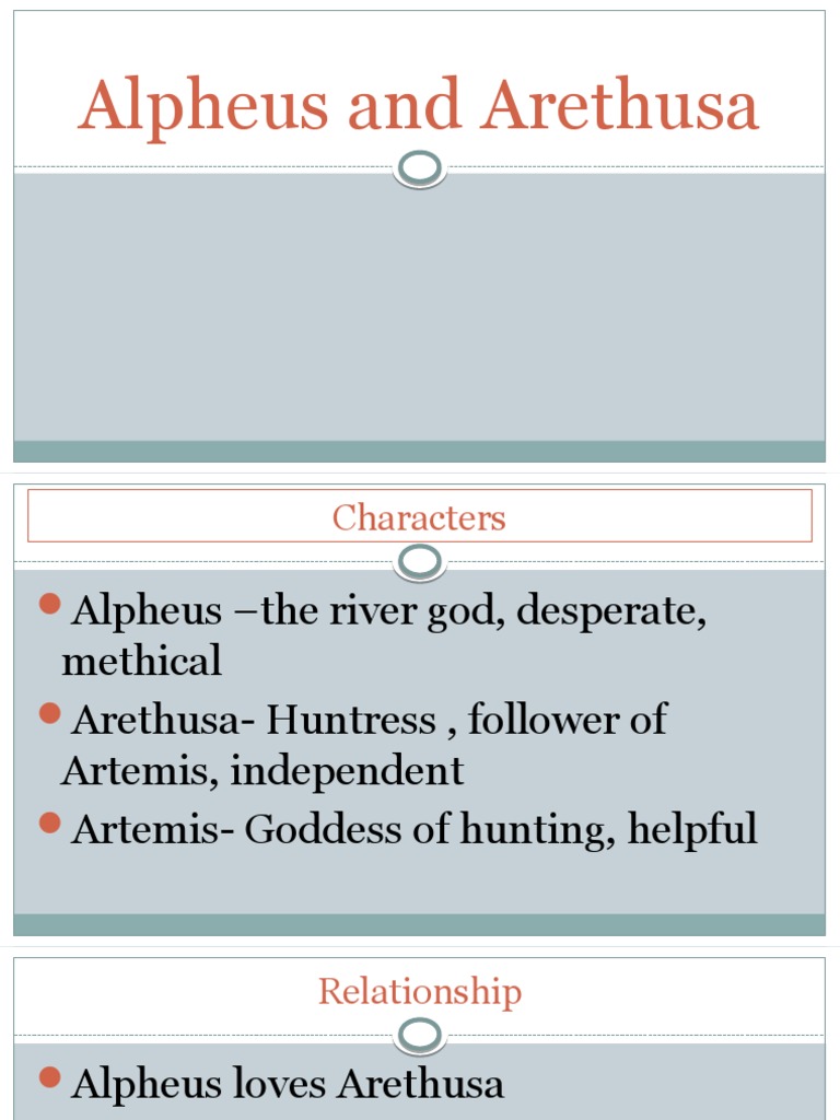 Alpheus and Arethusa | PDF