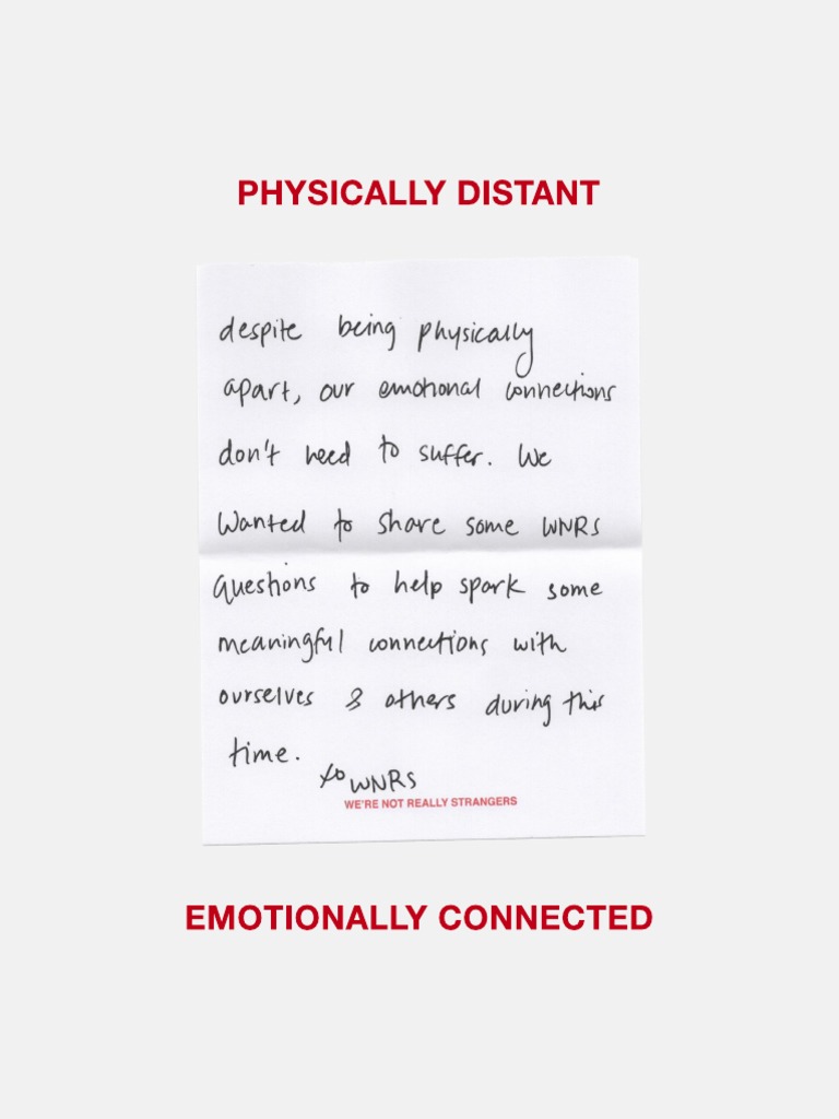 WNRS: Deep Questions for Connection | PDF | Games & Activities