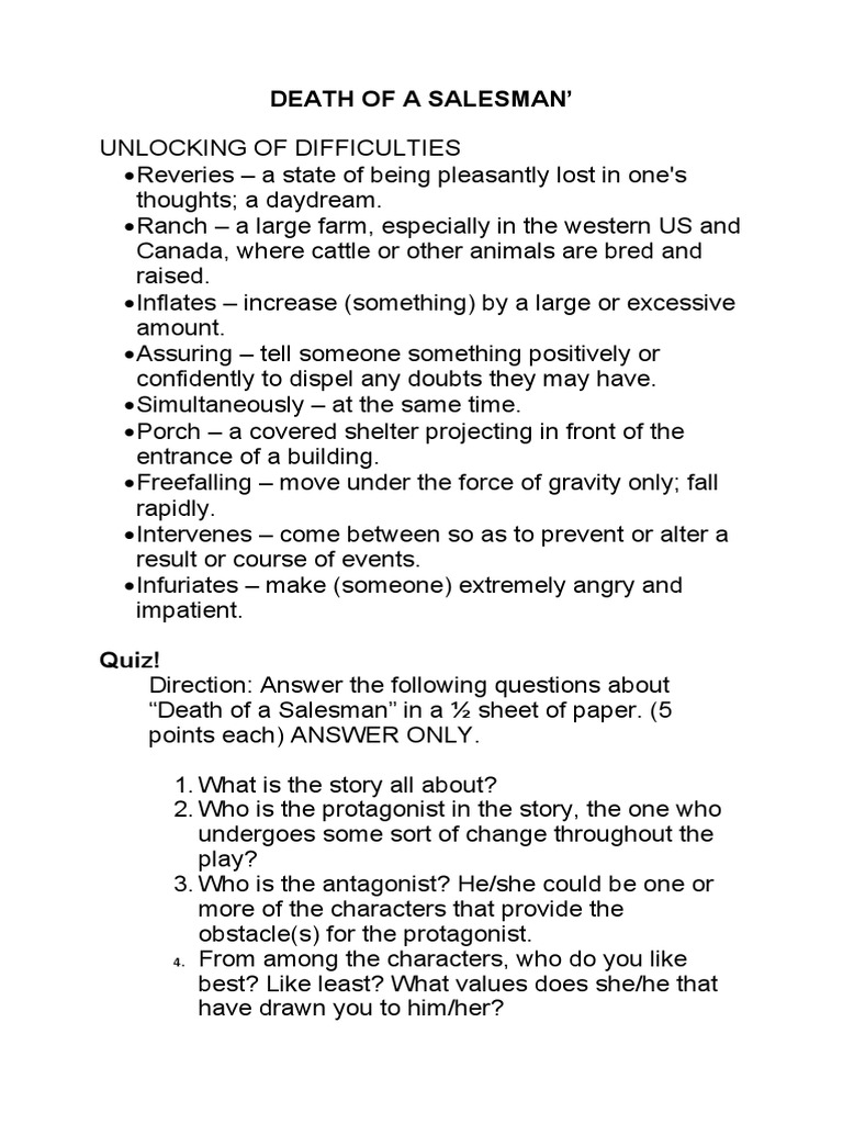 Death of A Salesman | PDF