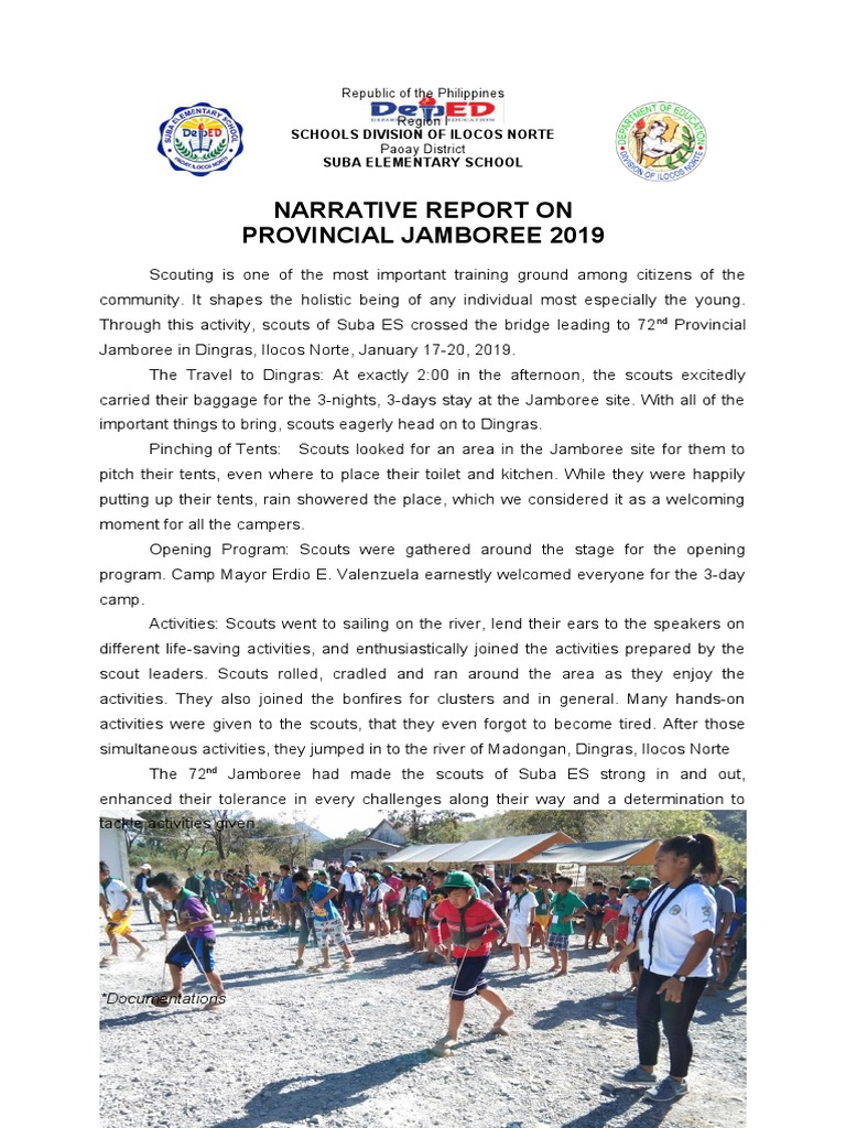 Narrative Report on Provincial Jamboree 2019 | PDF