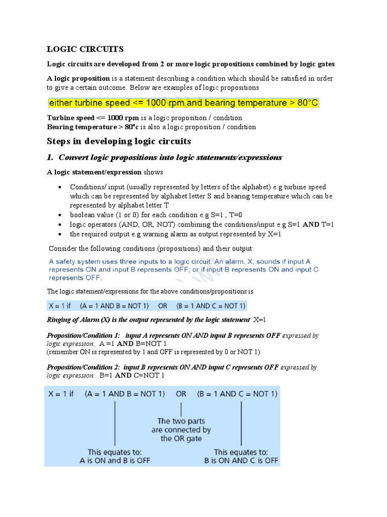 Steps in Developing Logic Circuits | Download Free PDF | Logic Gate ...