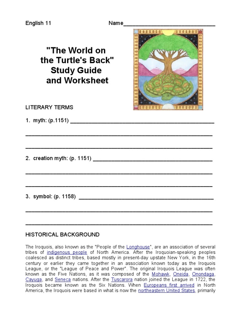World On Turtle's Back | PDF | Iroquois | Indigenous Peoples Of The ...