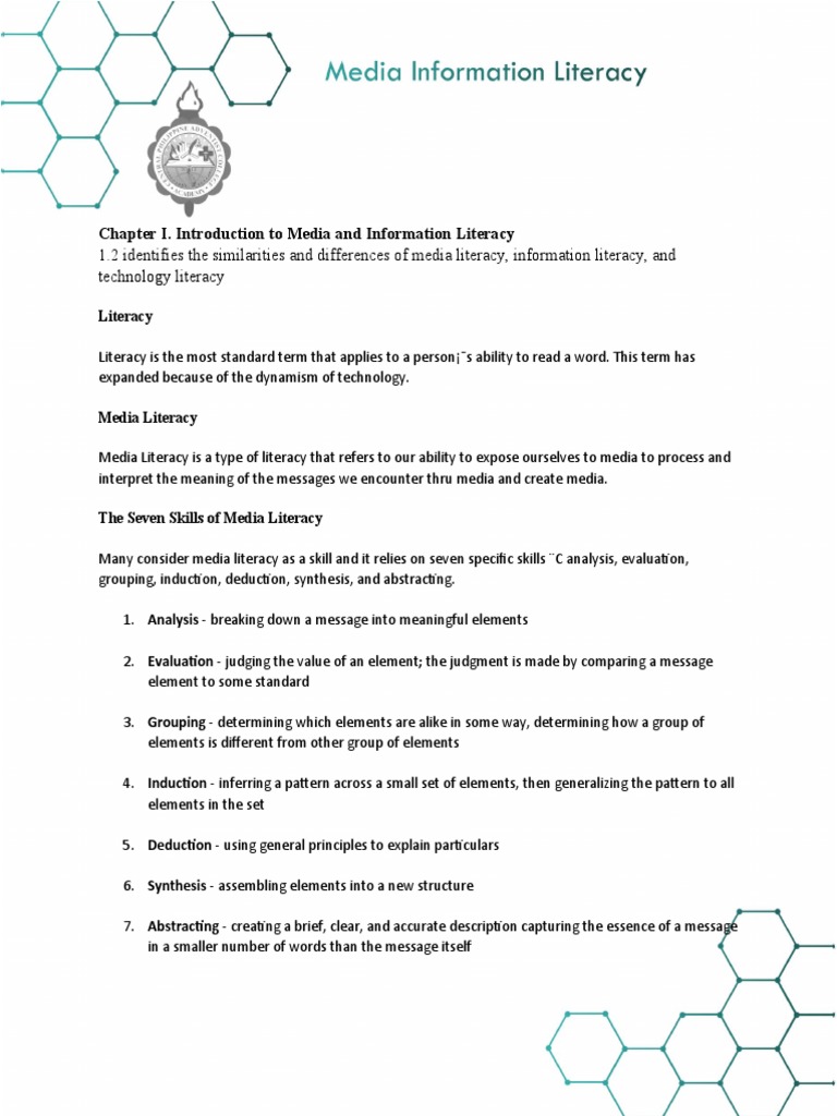 Chapter 1 Intro. To Media and Info. Literacy 1.2 | Download Free PDF ...