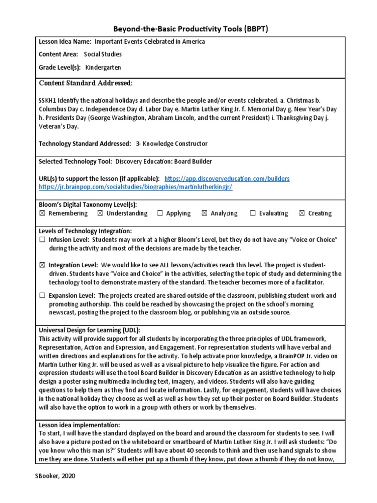 Beyond The Basic Productivity Tools Lesson Idea | PDF | Teaching ...