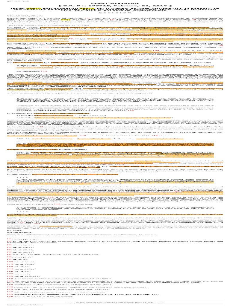 Sante Vs Claravall | PDF | Lawsuit | Complaint